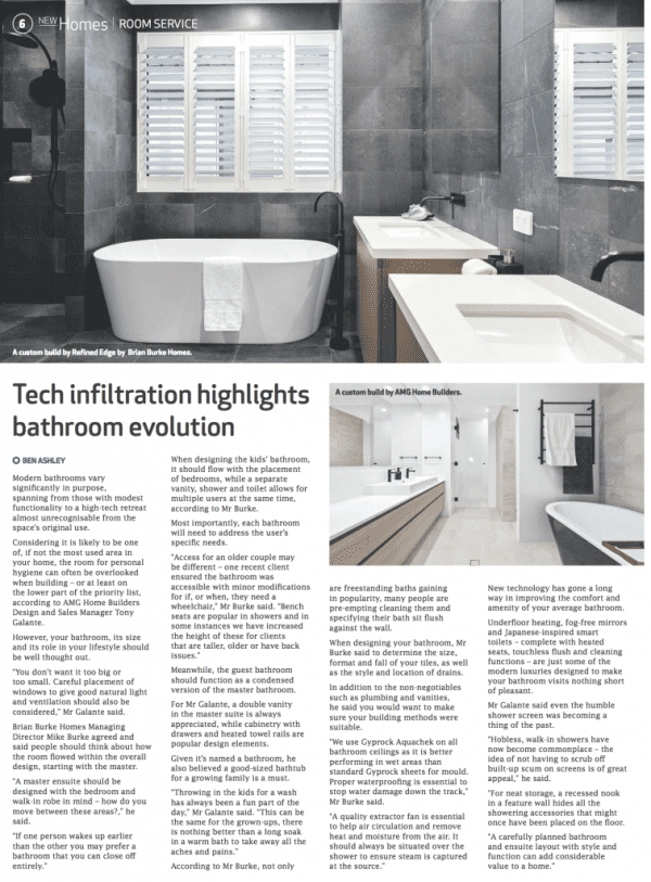 IN THE PRESS: Tech infiltration highlights bathroom evolution | Refined ...